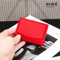 China Genuine Leather Short Wallet for Women Anti-Theft RFID Blocking Large Capacity 12 Card Slots for sale