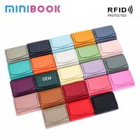 China Genuine Leather Short Wallet for Women Anti-Theft RFID Blocking Large Capacity 12 Card Slots for sale