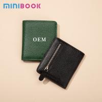 China Genuine Leather RFID Blocking Wallet for Women Short Anti-Theft Zipper Front Pocket 9.5cm for sale