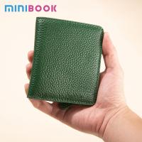 China Genuine Leather RFID Blocking Wallet for Women Short Anti-Theft Zipper Front Pocket 9.5cm for sale