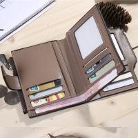 China Men's Anti-Theft Short Wallet with Zipper Multi-Card PU Leather Custom Logo 12.5cm for sale