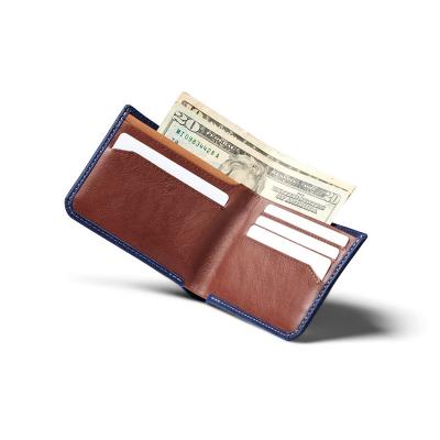 China Minimalist Men's RFID Blocking PU Leather Card Holder Wallet Short 10x7cm for sale