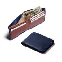 China Minimalist Men's RFID Blocking PU Leather Card Holder Wallet Short 10x7cm for sale