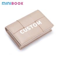 China Genuine Sheepskin Leather Braided Mini Purse Credit Card Holder for Women 12.5cm x 8cm for sale