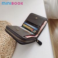 China Small Plaid PU Leather Card Holder Wallet Zipper Clutch Coin Purse for Women 11cm x 10cm for sale