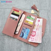 China Solid Colors PU Leather Women Wallets Luxury Long Hasp Fold-over Pattern Coin Purses for sale