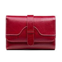 China Mini Genuine Leather Short Tassel Wallet for Women Nylon Lining 13cm x 9cm for sale