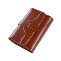 China Mini Genuine Leather Short Tassel Wallet for Women Nylon Lining 13cm x 9cm for sale