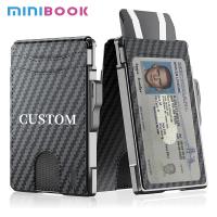 China Slim Genuine Leather RFID Blocking Bifold Wallet with Metal Pop-Up Card Holder Anti-Theft 11cm x 8cm for sale