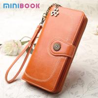 China Women's Long PU Zipper Wallet Anti-Theft RFID Blocking 19cm x 9cm Fashion Wallet for sale