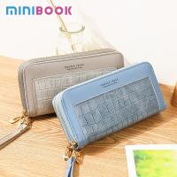 China Custom Logo PU Leather Multi Card Phone Charger Wallet for Women 19.5cm Long for sale