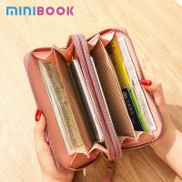 China Custom Logo PU Leather Multi Card Phone Charger Wallet for Women 19.5cm Long for sale