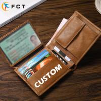 China Men's RFID Genuine Leather Wallet Vintage Short Wallet Anti-Theft 11.5x9cm for sale