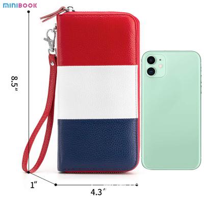 China Multi Function Long Leather Clutch Purse for Women Daily Life Ladies Wallet 25cm x 10cm for sale