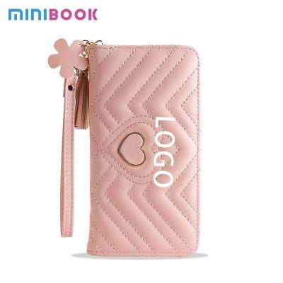 China Women Long Wallet PU Leather Tassel Coin Purse Card Holder Clutch 19.5cm Anti-Theft for sale