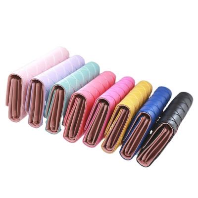 China Women's Long PU Clutch Wallet with Nylon Lining 19.3cm Anti-Theft Fashion Wallet for sale