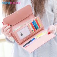 China Women's Long PU Clutch Wallet with Nylon Lining 19.3cm Anti-Theft Fashion Wallet for sale