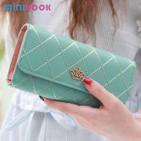 China Women's Long PU Clutch Wallet with Nylon Lining 19.3cm Anti-Theft Fashion Wallet for sale