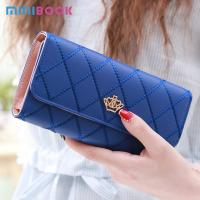 China Women's Long PU Clutch Wallet with Nylon Lining 19.3cm Anti-Theft Fashion Wallet for sale
