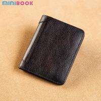 China Custom Genuine Leather Passport Cover Wallet 12cm x 9.5cm for Travel for sale