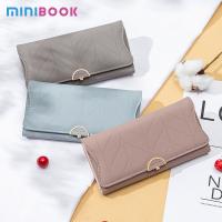 China Women's PU Leather Long Wallet Multifunctional Frosted Design Anti-Theft 19cm for sale