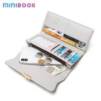 China Women's PU Leather Long Wallet Multifunctional Frosted Design Anti-Theft 19cm for sale