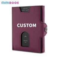 China Custom Card Holder Wallet for Men Slim PU Leather Nylon Lining 9x7x1.8cm Coin Purse for sale
