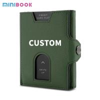 China Custom Card Holder Wallet for Men Slim PU Leather Nylon Lining 9x7x1.8cm Coin Purse for sale