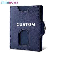 China Custom Card Holder Wallet for Men Slim PU Leather Nylon Lining 9x7x1.8cm Coin Purse for sale