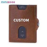 China Custom Card Holder Wallet for Men Slim PU Leather Nylon Lining 9x7x1.8cm Coin Purse for sale
