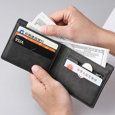 China Custom PU Leather Slim Coin Purse Short ID Credit Card Holder for Women 11x9x1cm for sale