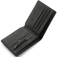 China Custom PU Leather Slim Coin Purse Short ID Credit Card Holder for Women 11x9x1cm for sale