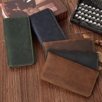 China Genuine Leather Long Wallet with Anti-Theft Design for Women RFID Blocking Card Holder 15cm for sale