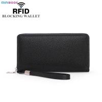China Large Capacity RFID Blocking Money Clip Credit Card Holder for Women Custom Coin Purse for sale