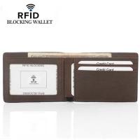 China Black Coffee RFID Blocking Credit Card Holder Crazy Horse Leather Bank Card Wallet 6 Slot for sale