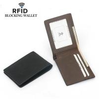 China Black Coffee RFID Blocking Credit Card Holder Crazy Horse Leather Bank Card Wallet 6 Slot for sale