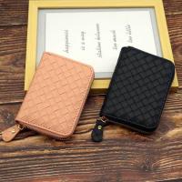China Anti-Theft PU Leather Credit Card Holder Accordion Wallet with Gold Zipper 12 Slots for sale