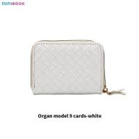 China Anti-Theft PU Leather Credit Card Holder Accordion Wallet with Gold Zipper 12 Slots for sale