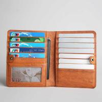 China Genuine Leather Long Wallet with 20 Credit Card Slots for Men Women Travel RFID Blocking for sale