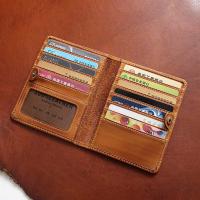 China Genuine Leather Long Wallet with 20 Credit Card Slots for Men Women Travel RFID Blocking for sale