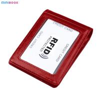 China Men's Genuine Leather Money Clip Wallet RFID Protection Slim Bifold 8 Card Slots for sale