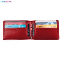 China Men's Genuine Leather Money Clip Wallet RFID Protection Slim Bifold 8 Card Slots for sale