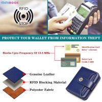 China Genuine Leather Women's Clutch Purse RFID Small Bifold Wallet 8 Card Slots for sale