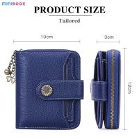 China Genuine Leather Women's Clutch Purse RFID Small Bifold Wallet 8 Card Slots for sale