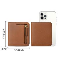 China Anti-Theft Genuine Leather Women's Wallet Short Fashion Three-Fold Coin Purse 8 Card Slots for sale