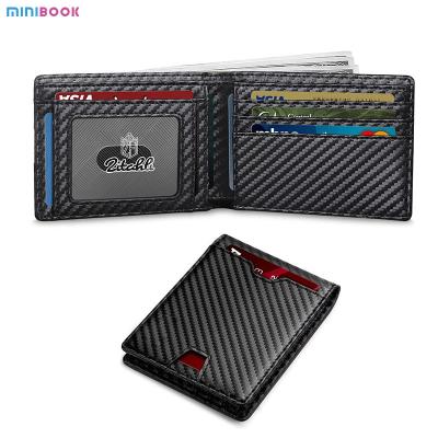 China Genuine Leather RFID Blocking Bifold Wallet with Zipper Pockets Custom Logo 11x9cm for sale