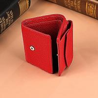 China Genuine Leather Credit Card Wallet for Women Compact Short Purse 2023 8 Card Slots for sale