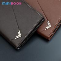 China Vintage PU Leather Minibook Wallet for Men 19cm x 9cm Multifunction Card Holder for sale
