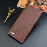 China Vintage PU Leather Minibook Wallet for Men 19cm x 9cm Multifunction Card Holder for sale
