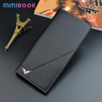 China Vintage PU Leather Minibook Wallet for Men 19cm x 9cm Multifunction Card Holder for sale